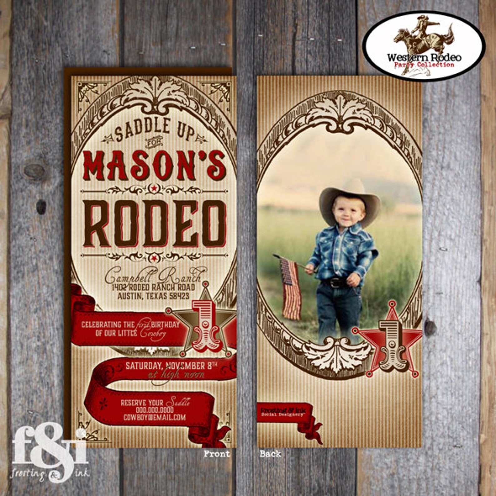 Cowboy Invitation Cowboy Party Invitation Rodeo Invitation - Etsy