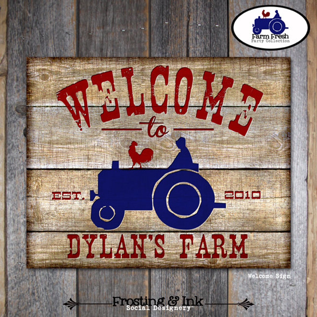Farm Party Sign Farm Birthday Sign Farm Birthday Party Sign Barnyard ...