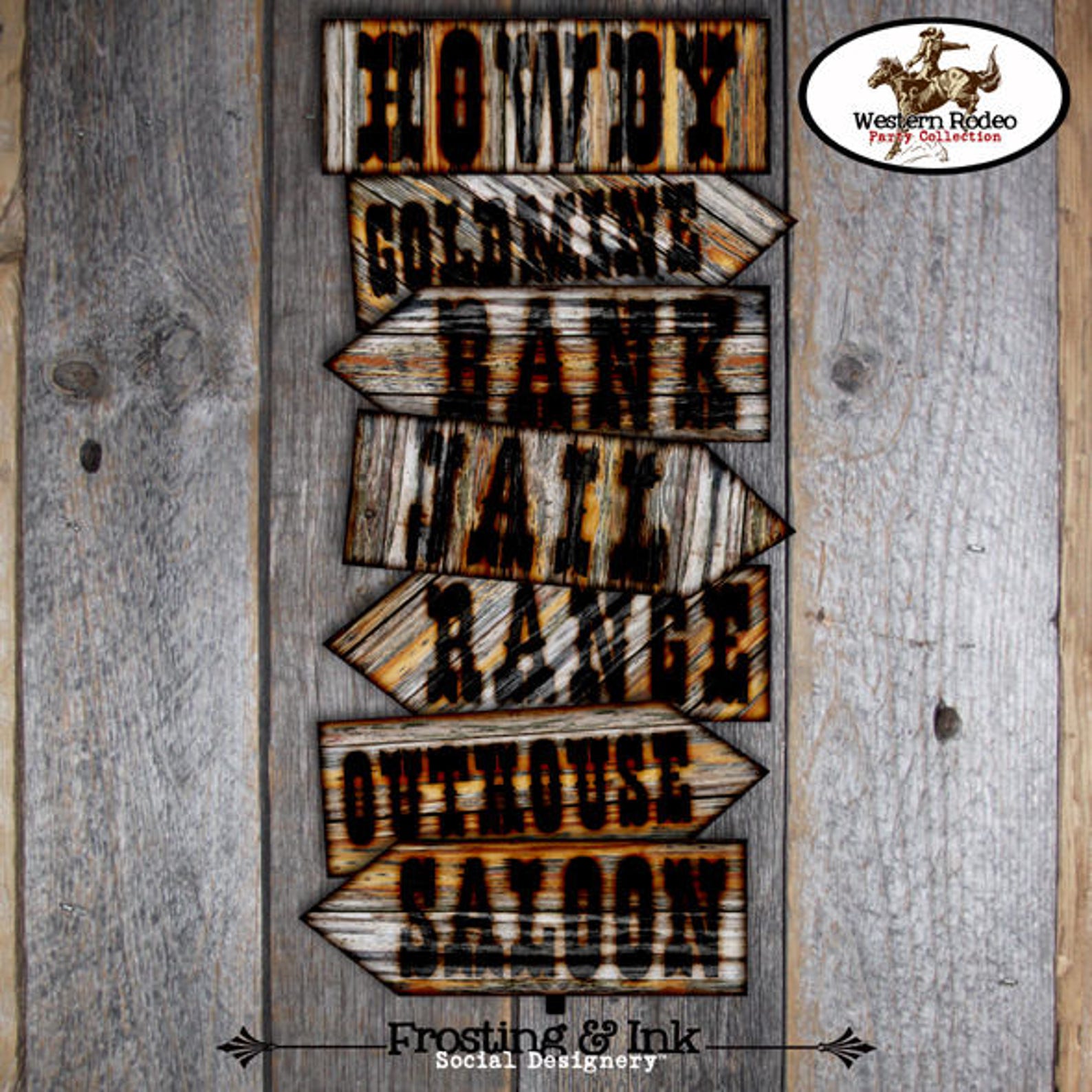 Cowboy Photo Booth Props Western Rodeo Photo Props Wild - Etsy