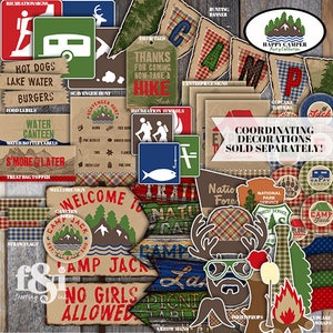 Camping Banner Camping Birthday Banner Camping Party Decorations ...