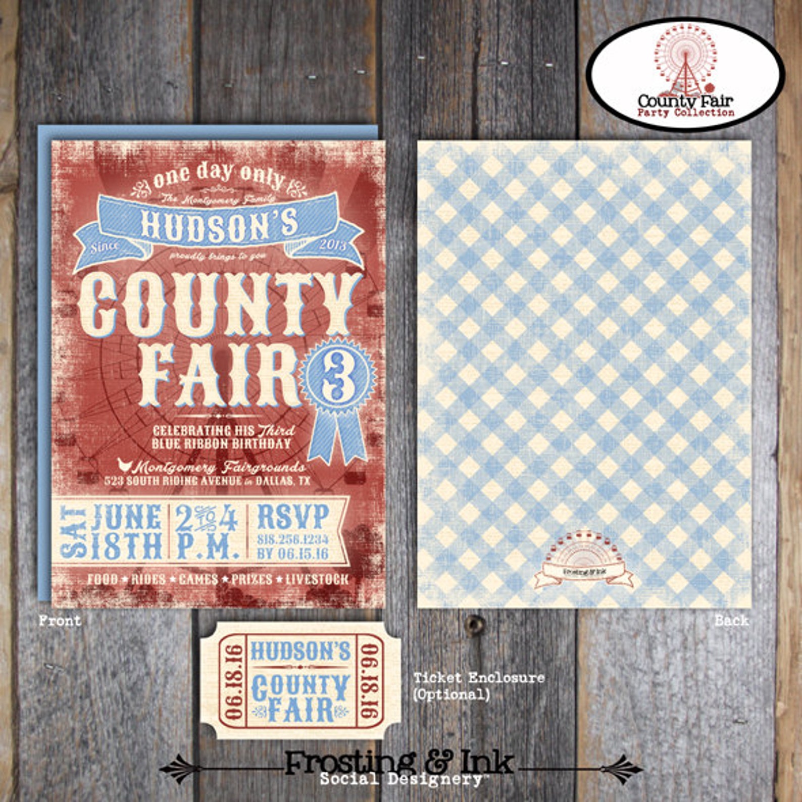 County Fair Invitation County Fair Birthday Invitation - Etsy