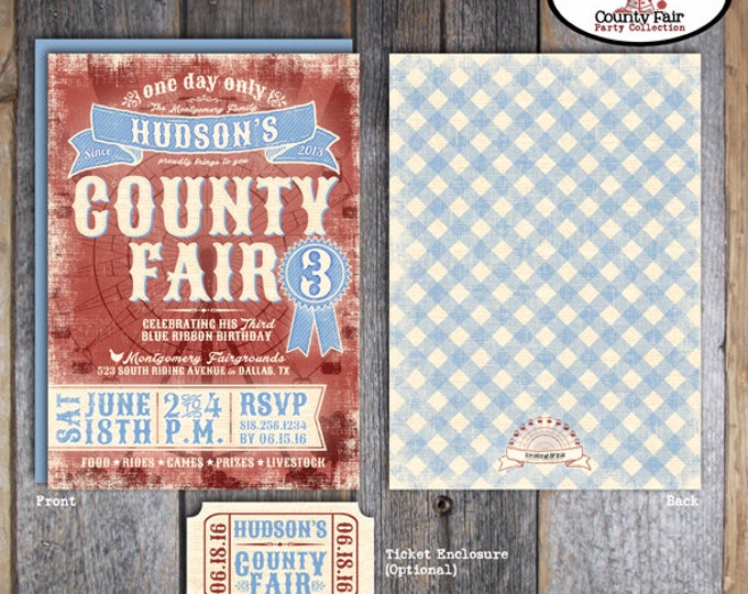 County Fair Invitation County Fair Birthday Invitation County Fair ...