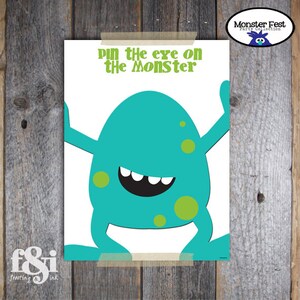 Pin the Eye on the Monster Game Monster Birthday Party - Etsy Canada