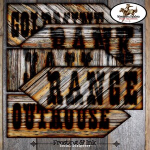 Cowboy Signs Western Rodeo Arrow Signs Party Signs Directional Signs ...