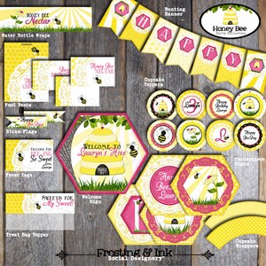 Bee Banner Bee Bunting Banner Bee Party Banner Bumble - Etsy