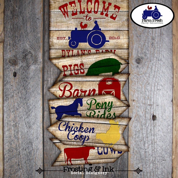 Farm Party Sign Farm Birthday Sign Farm Birthday Party - Etsy