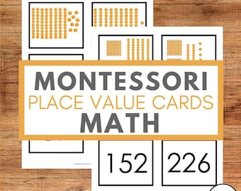 Montessori Math Place Value Notation Cards Set 1: Expanded and Standard ...