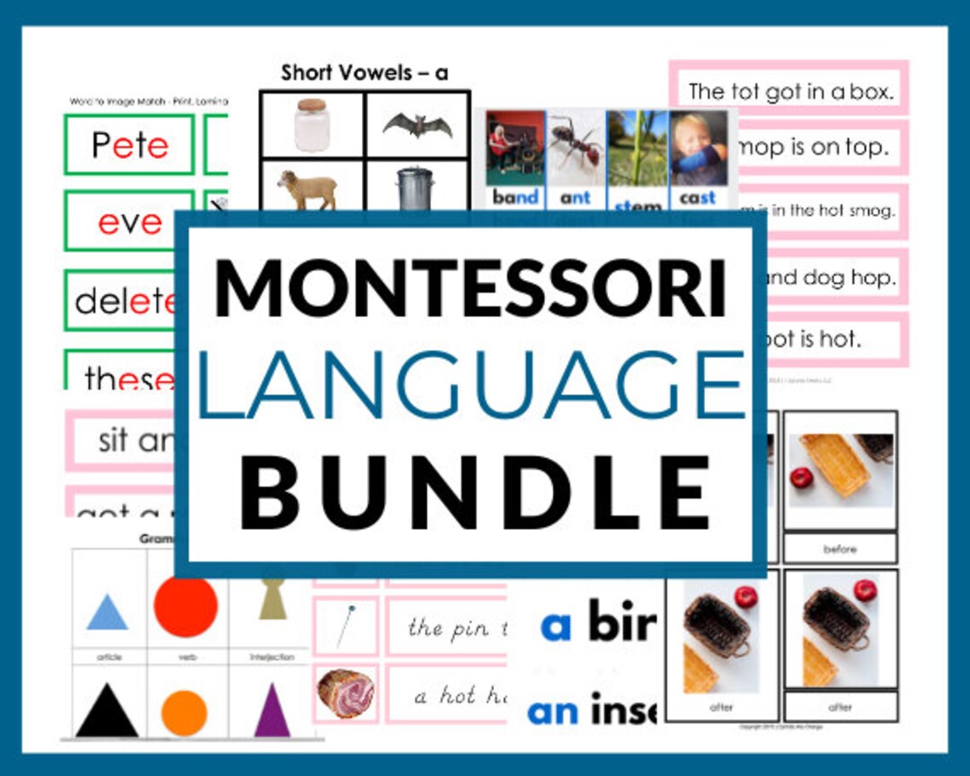 All-in-one Montessori Language Activities Bundle for Preschool ...