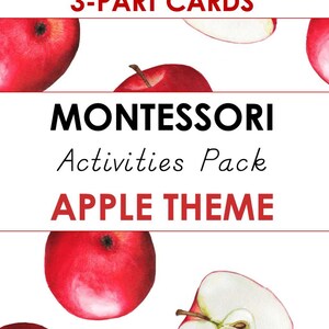 Apple Theme Activities Pack Montessori Inspired - Etsy