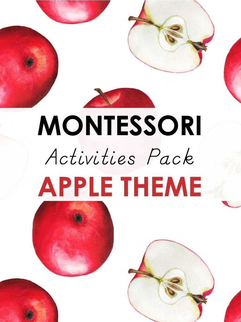 Apple Theme Activities Pack Montessori Inspired - Etsy