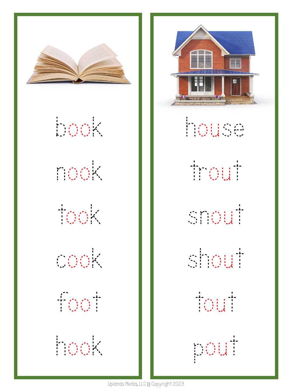Green Series Phonogram Word Lists Vowel Teams - Etsy