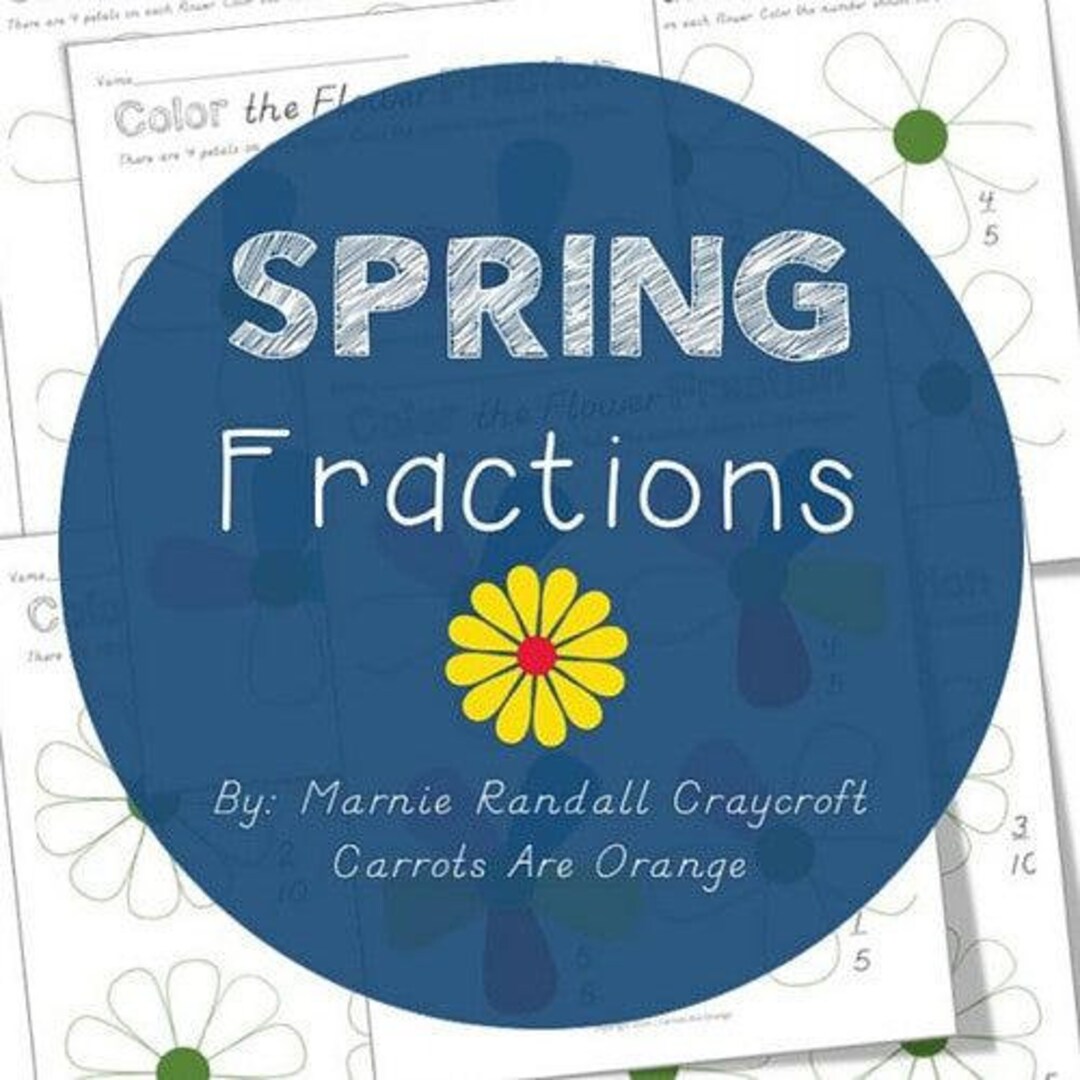 Montessori Math Spring Flower Fractions - Etsy