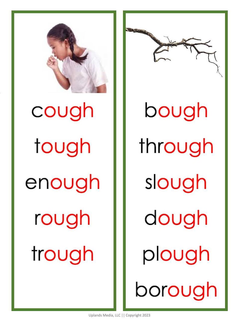 Green Series] Phonogram Word Lists - Vowel Teams - Etsy