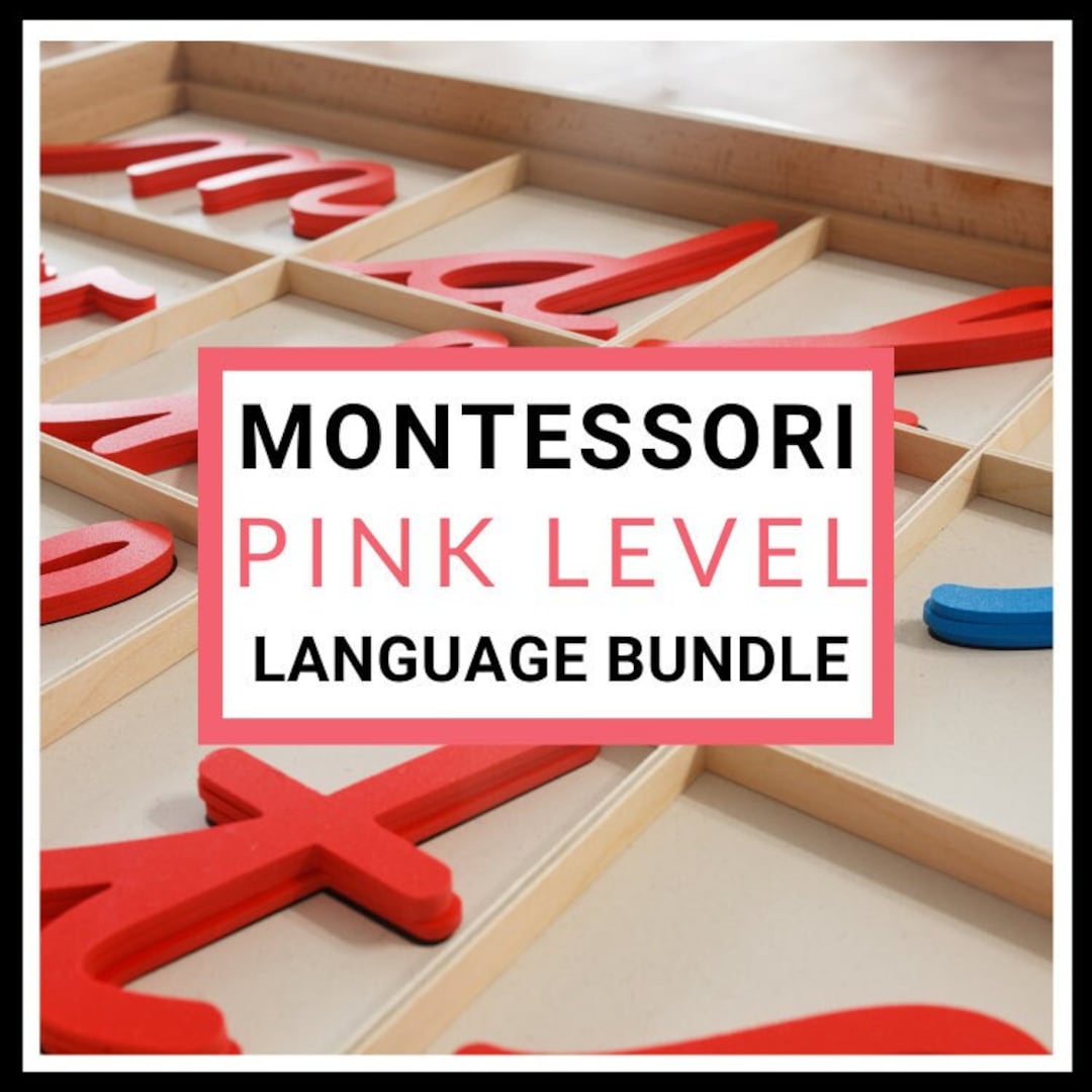 Montessori Pink Level Language Materials - Etsy