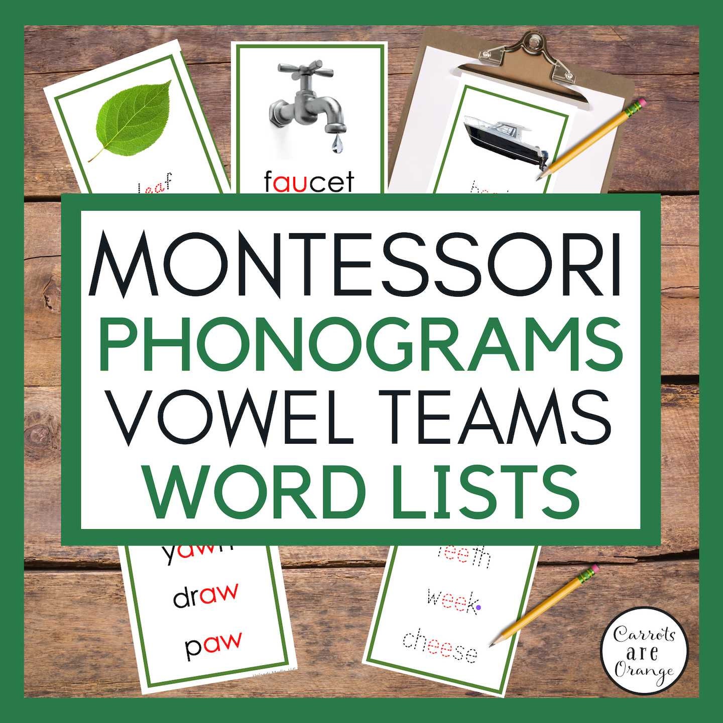 Green Series Phonogram Word Lists Vowel Teams - Etsy