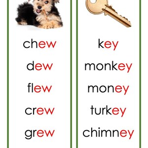 Green Series] Phonogram Word Lists - Vowel Teams - Etsy