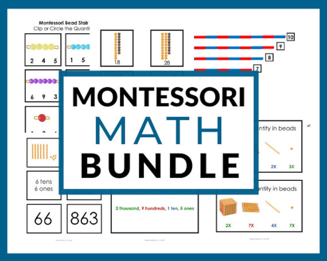 Montessori Math Bundle - Etsy