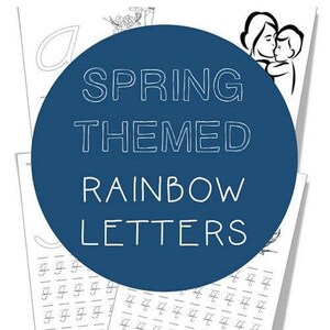 Montessori Language Rainbow Letters - Spring - Etsy