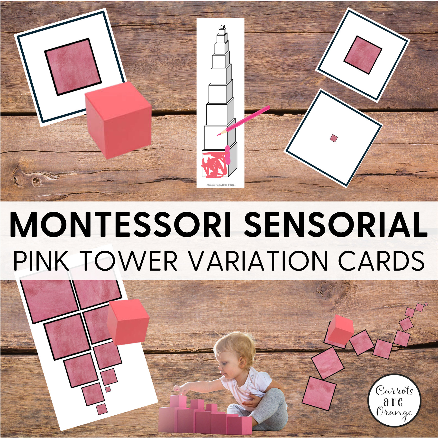 Montessori Sensorial Pink Tower Variation Cards - Etsy