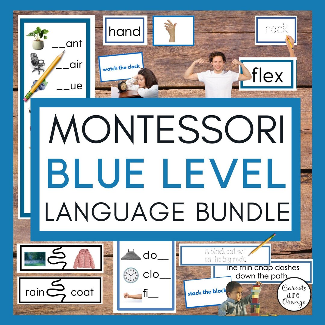 Blue Level Montessori Language Bundle - Etsy