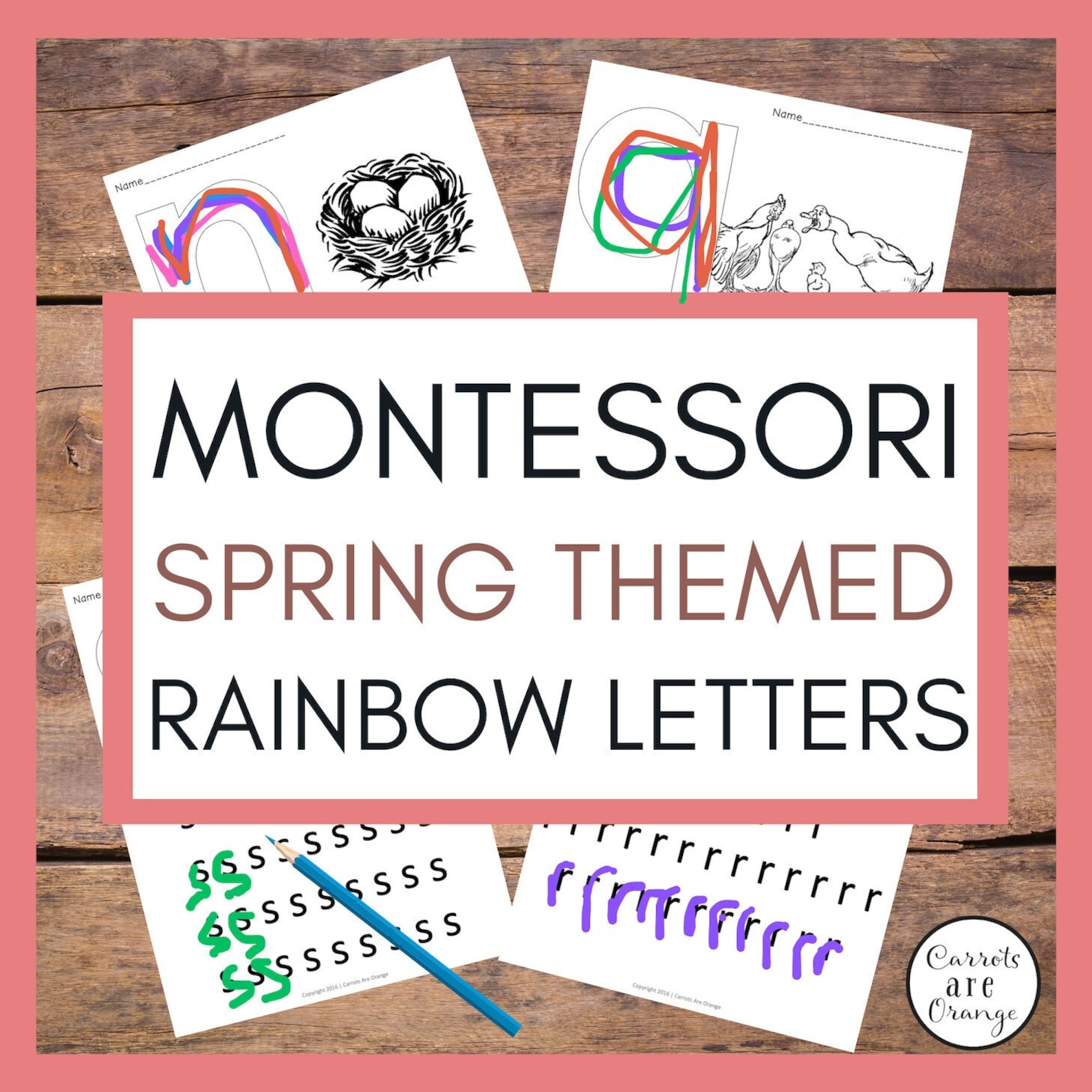 Montessori Language Rainbow Letters - Spring - Etsy