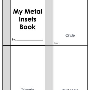 Montessori Metal Inset Activities - Etsy