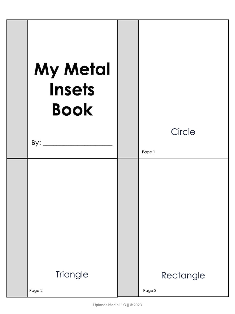 Montessori Metal Inset Activities - Etsy