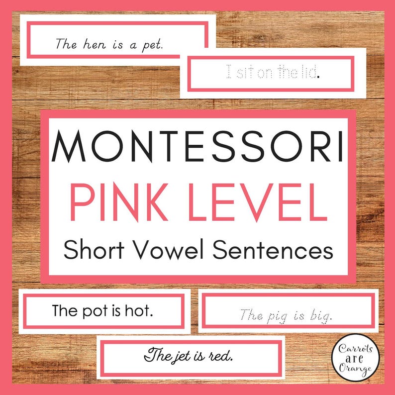 Pink Level - Montessori Language Bundle - Etsy