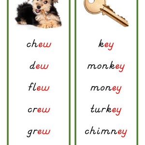 Green Series] Phonogram Word Lists - Vowel Teams - Etsy