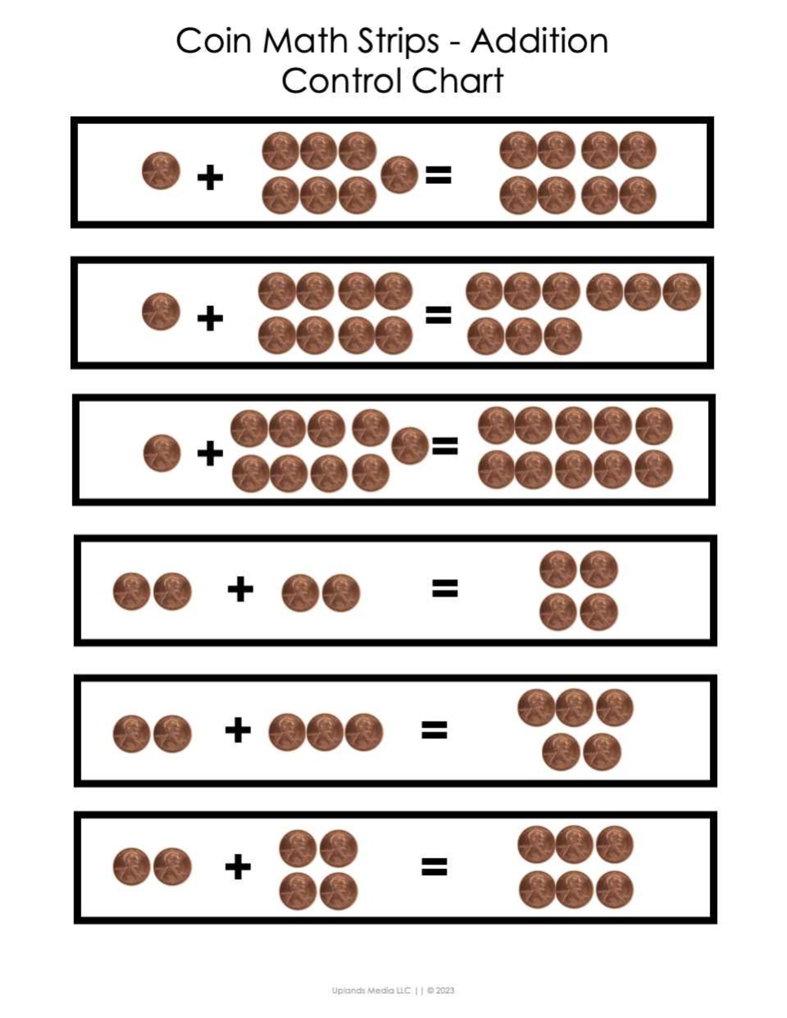 Money] Adding Money Activity for Preschool Kindergarten - Coin Addition ...