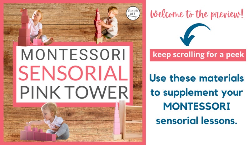 Montessori Sensorial Pink Tower Variation Cards - Etsy