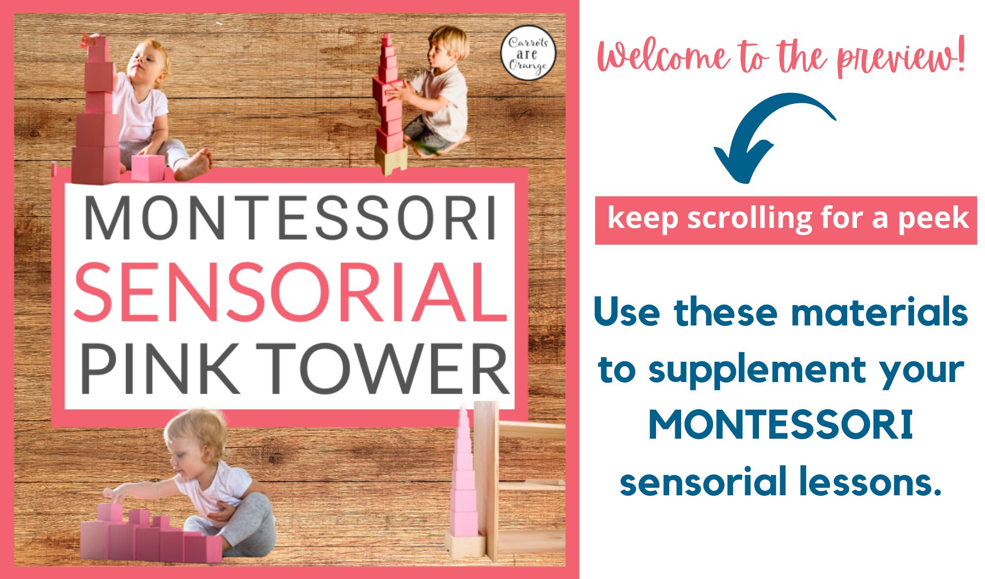 Montessori Sensorial Pink Tower Variation Cards - Etsy
