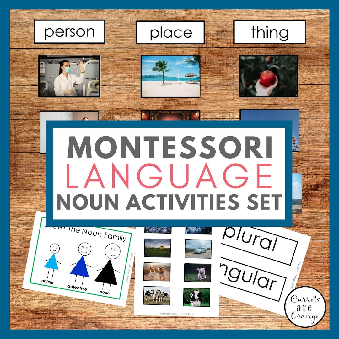Montessori Grammar Noun Activities Pack - Etsy