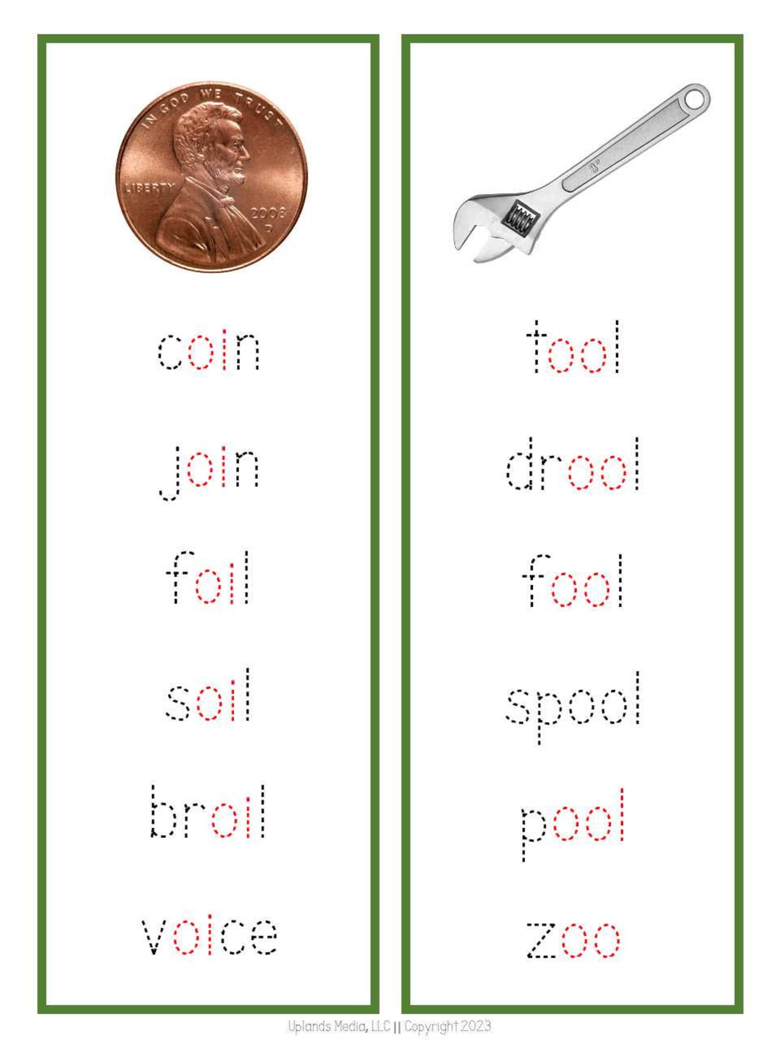 Green Series] Phonogram Word Lists - Vowel Teams - Etsy