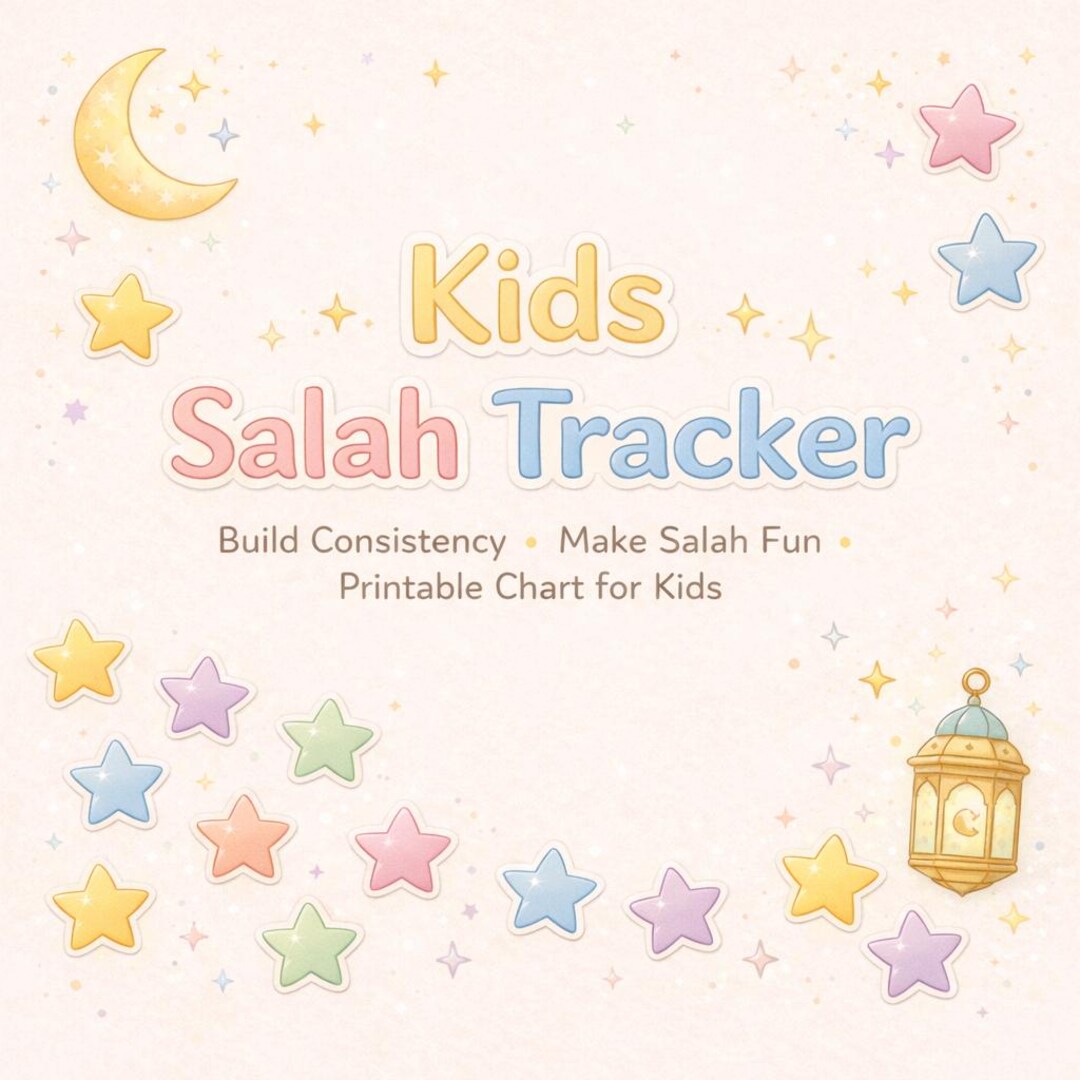 Kids Prayer Tracker Printable | Salah Chart With Reward Stars | Islamic ...