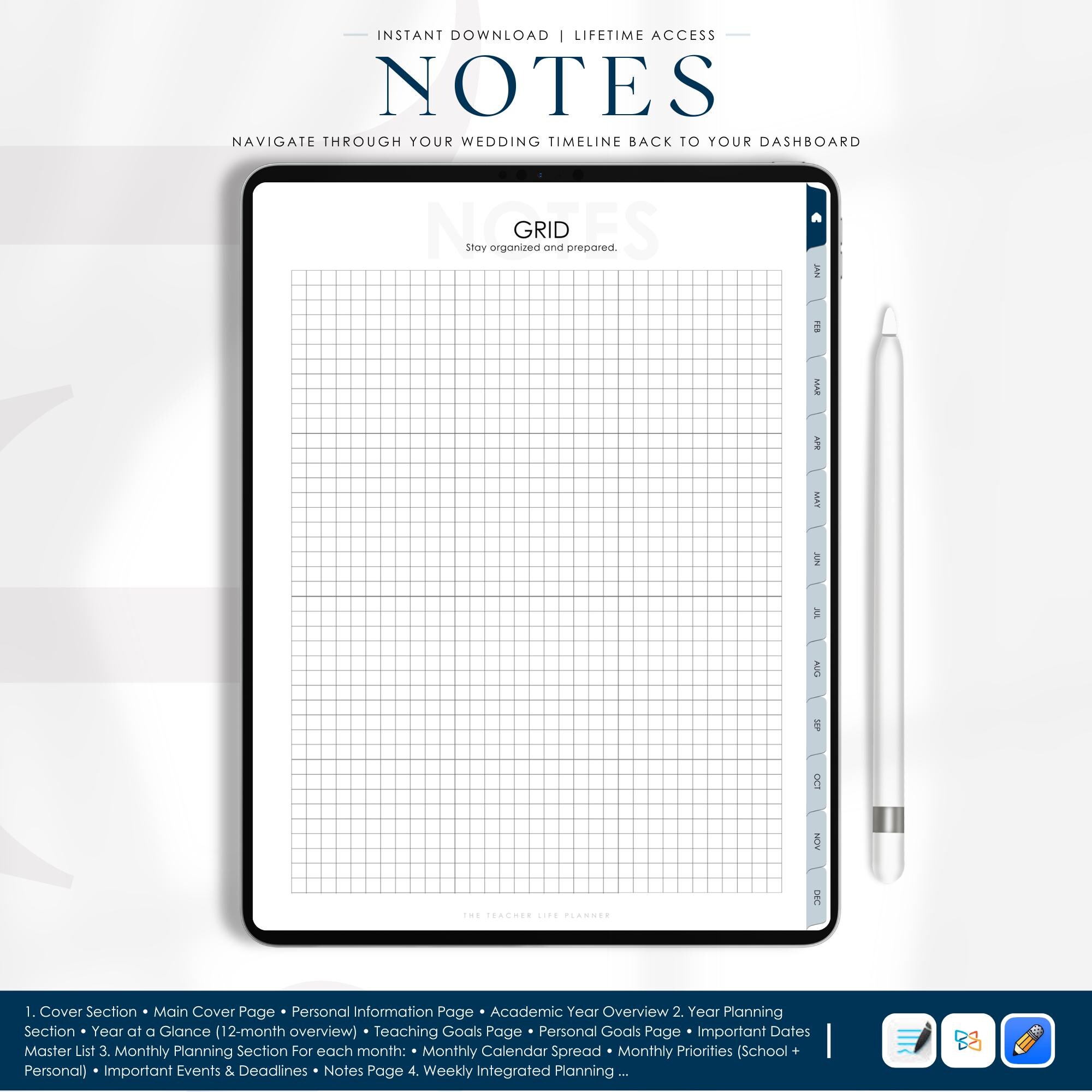 Teacher-life Digital Planner | Academic Agenda | Weekly Lesson Plan ...