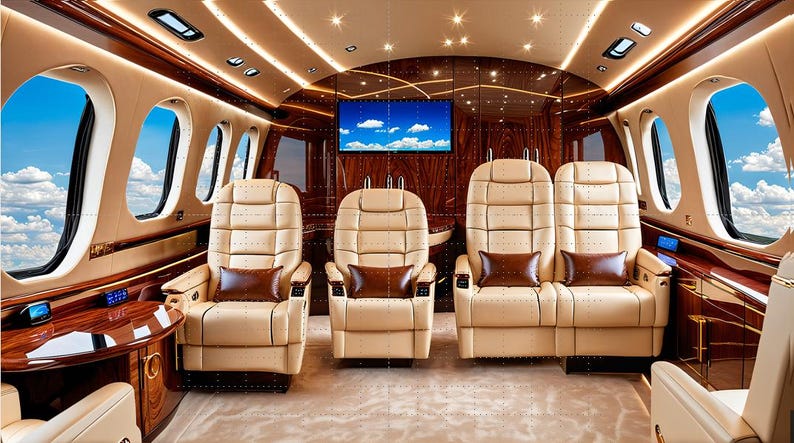 Private Jet Zoom Background, Professional Executive Office Virtual ...