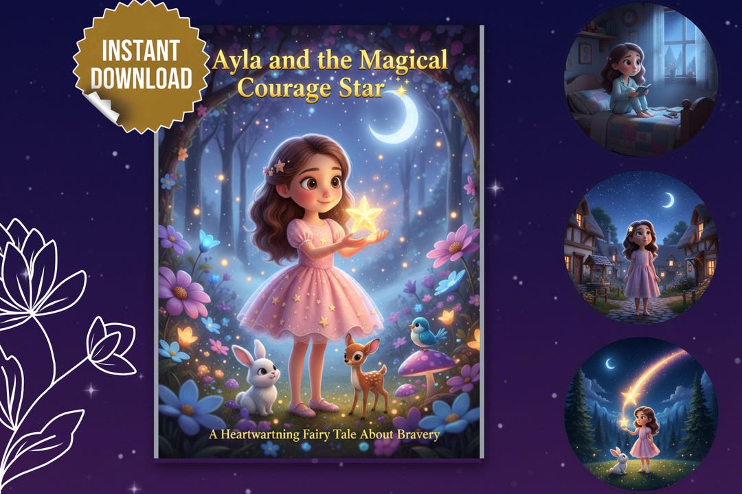 Ayla's Magical Courage Star Kids Book | Motivational Fairy Tale - Etsy