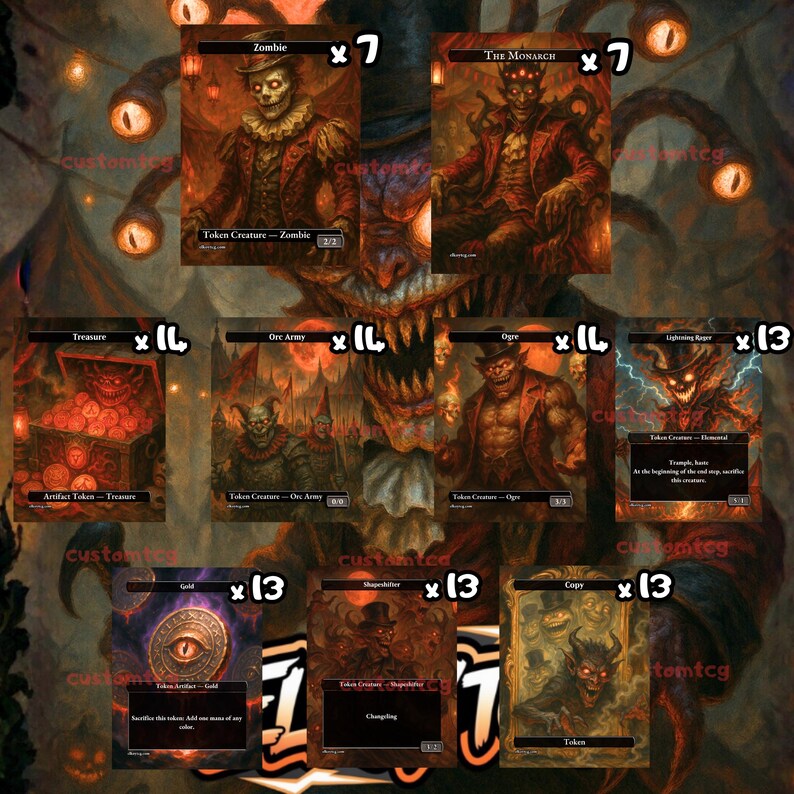 Token Set 53 — Infernal Carnival Custom Token Pack for MTG (108 Cards ...
