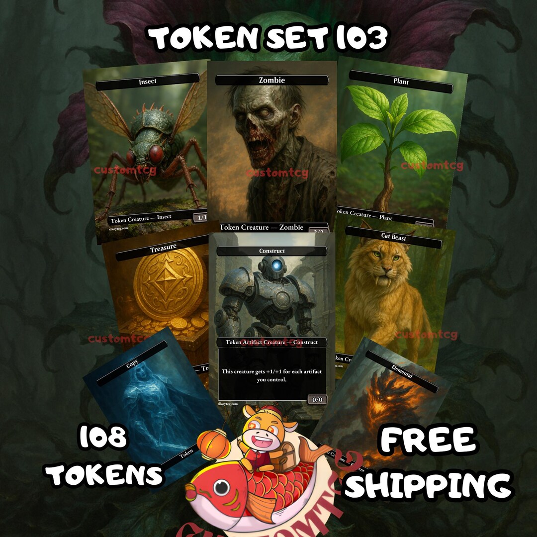 Token Set 103 – 108 Tokens (zombie, Plant, Copy, Elemental, Treasure ...