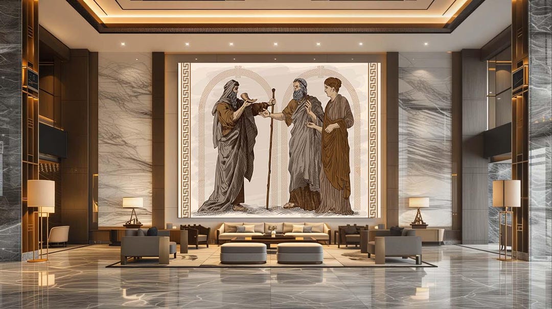Ancient Greek Philosophers Canvas Wall Art, Classical Mythology ...