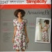Simplicity 2247 Misses' Figure Flattering Dress, Has V Neckline ...