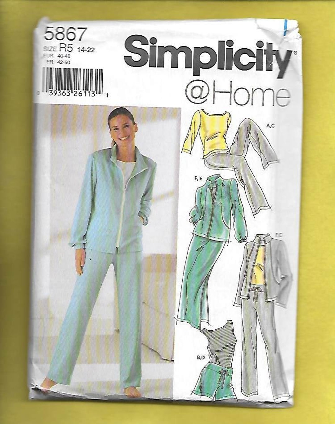 Simplicity 5867 Misses' Sporty Wardrobe Featuring Pants or Shorts ...