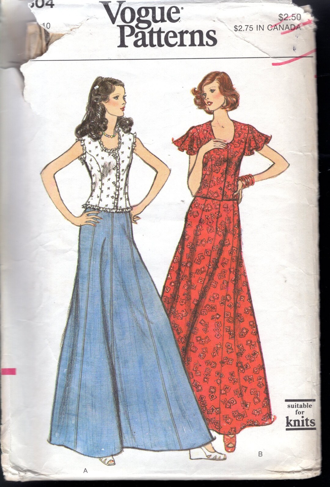 Vogue 8804 Misses' Close-fitting Princess Seamed Button Front Top, and ...