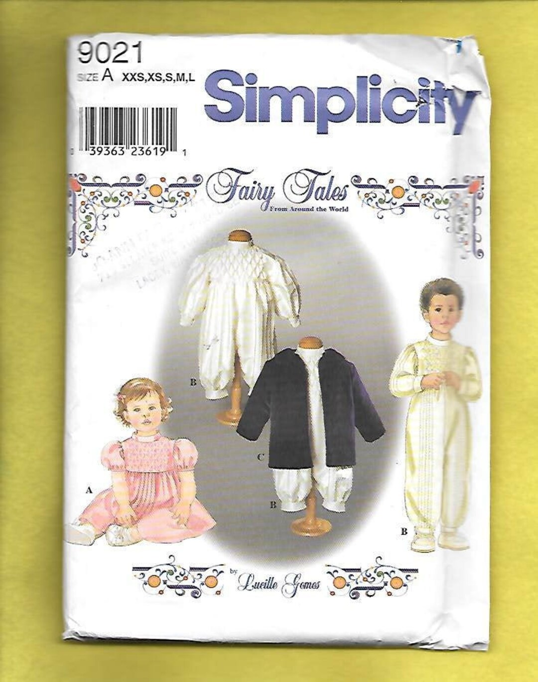 Vintage 90's Heirloom Fairy Tales Simplicity 9021 Babies' Dress, Romper ...