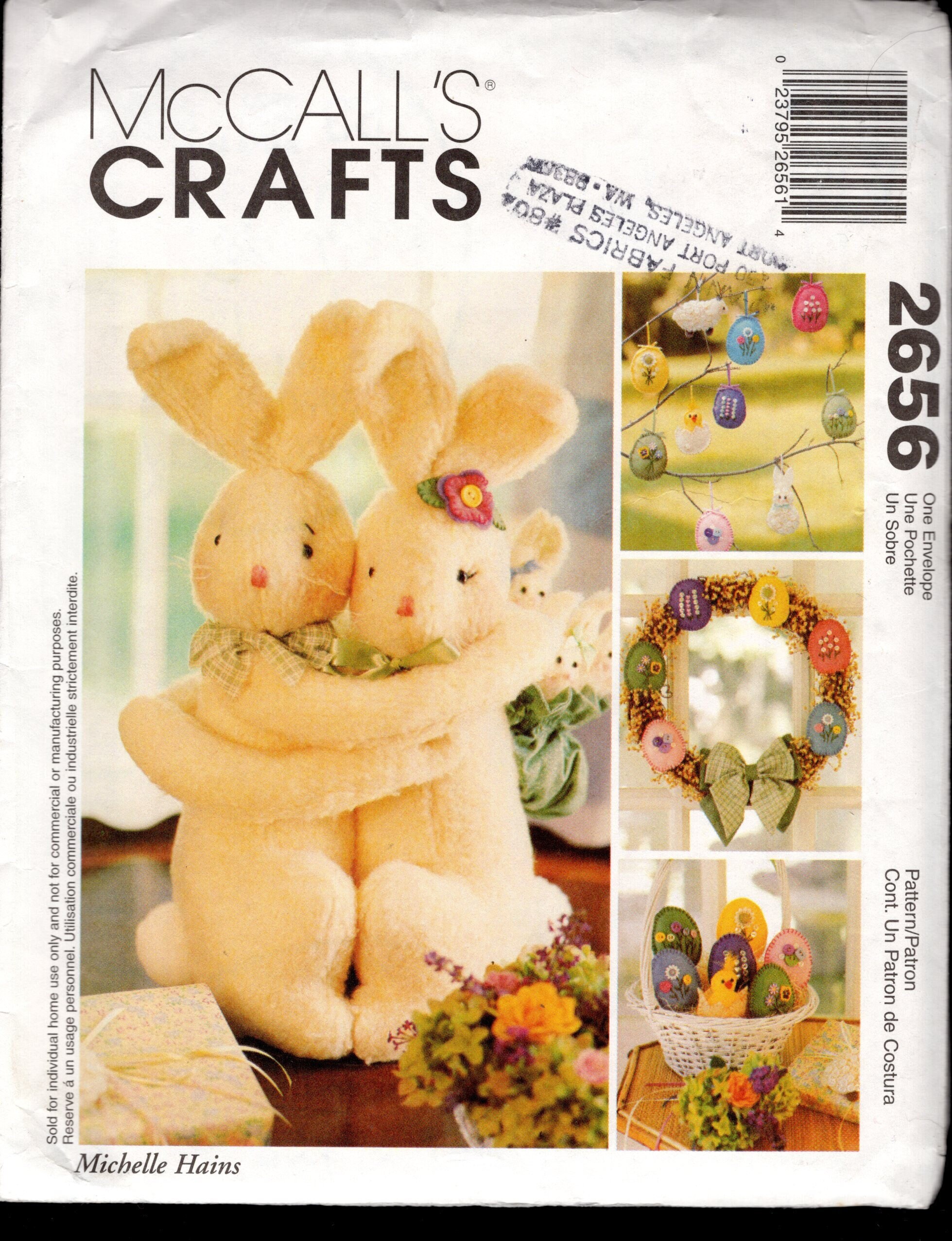 Mccall's 2656 Adorable Huggy Bunnies and Easter Decorations to Make ...