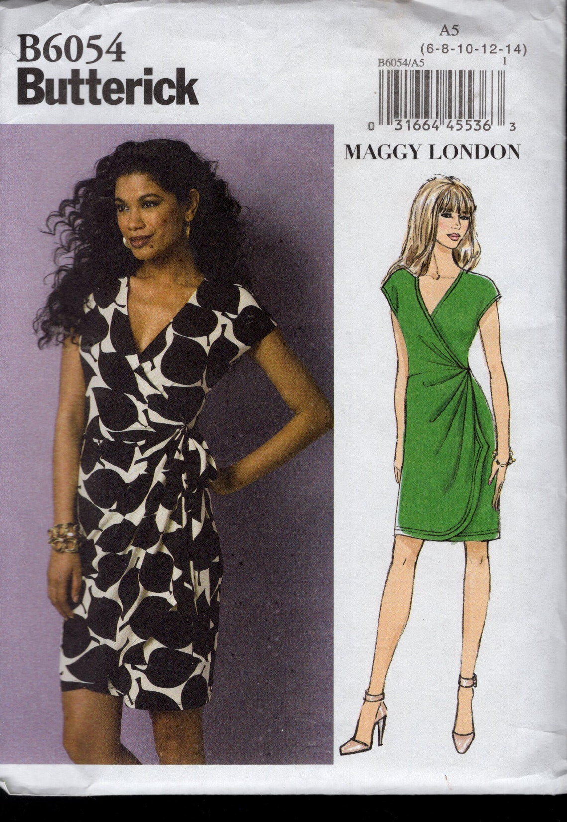 Butterick 6054 Misses' Fitted Wrap Dress by Designer Maggy London ...