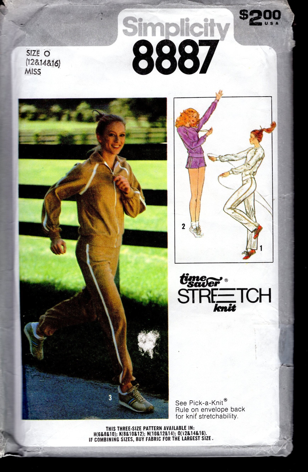 Simplicity 8887 Misses' Classic 70's Jogging Outfit With Pullover Top ...