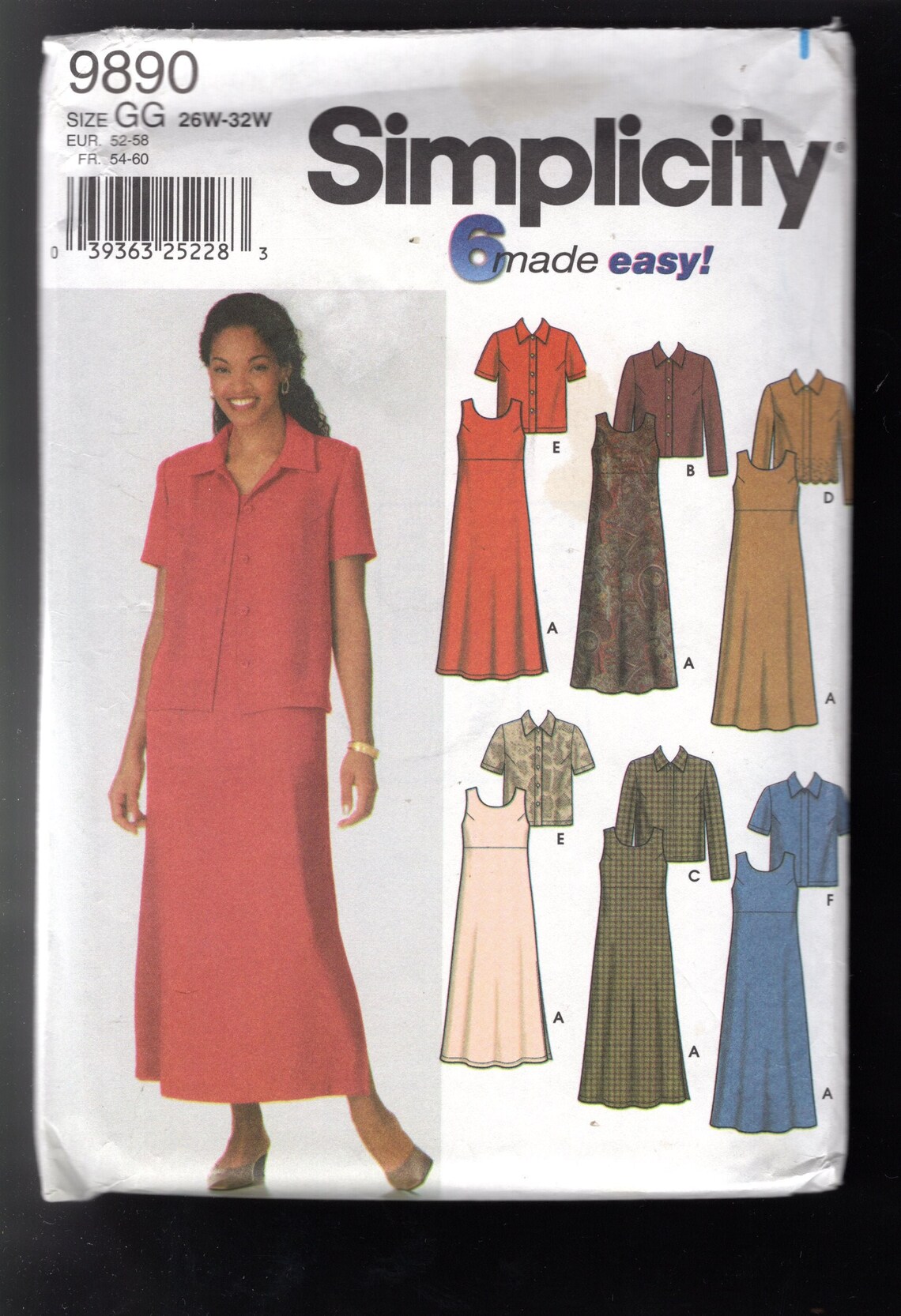 Simplicity 9890 Women's Empire Waist Sleeveless A-line - Etsy