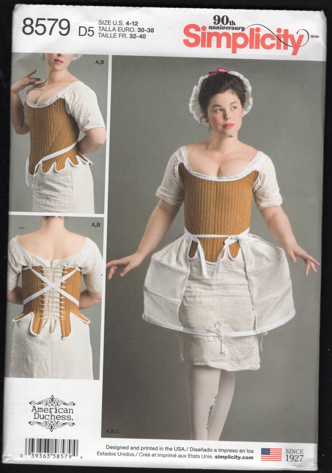 Simplicity 8579 Misses' 18th Century Corset, Chemise, and Panniers ...